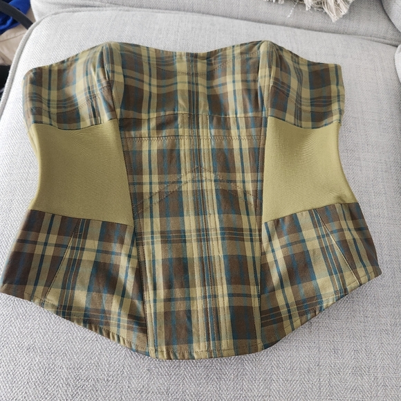 L.A.M.B. | Tops | Lamb Plaid Corset Bustier Top | Poshmark